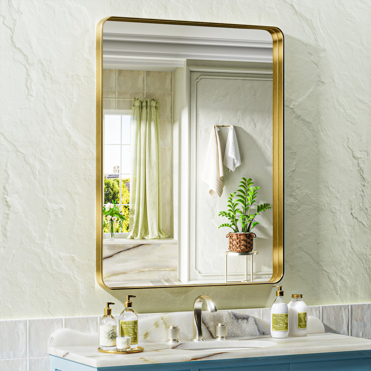 Wrought Studio Llesenia Mirror with HD Tempered Glass and Aluminum ...