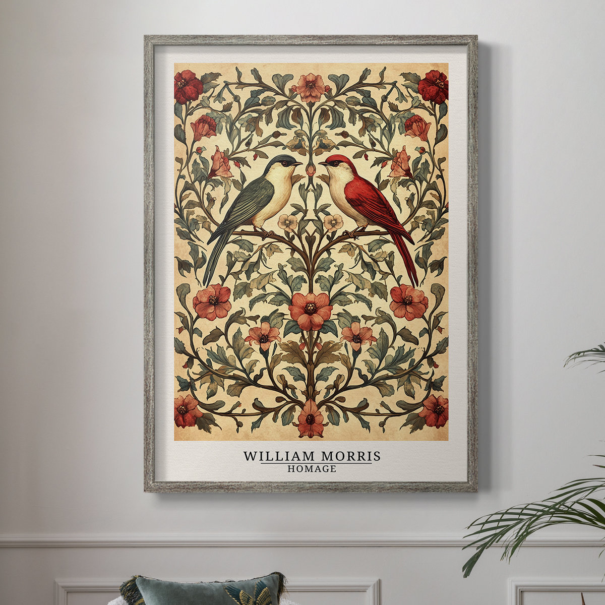 Alcott Hill® WM MORRIS Series CCCXLI Framed Print - Solid Wood | Wayfair