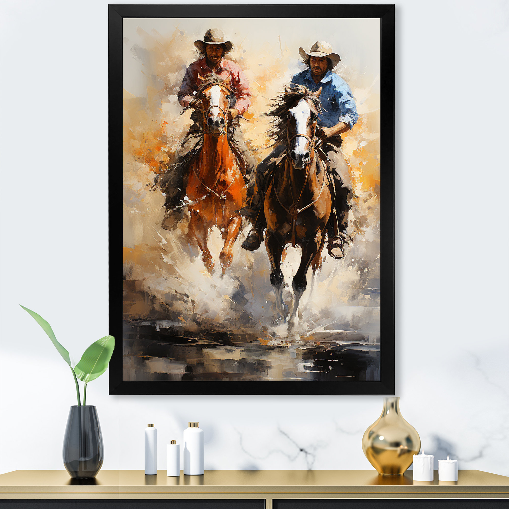 Winston Porter Vintage Rodeo Riders Western II - Cowboys Wall Art | Wayfair