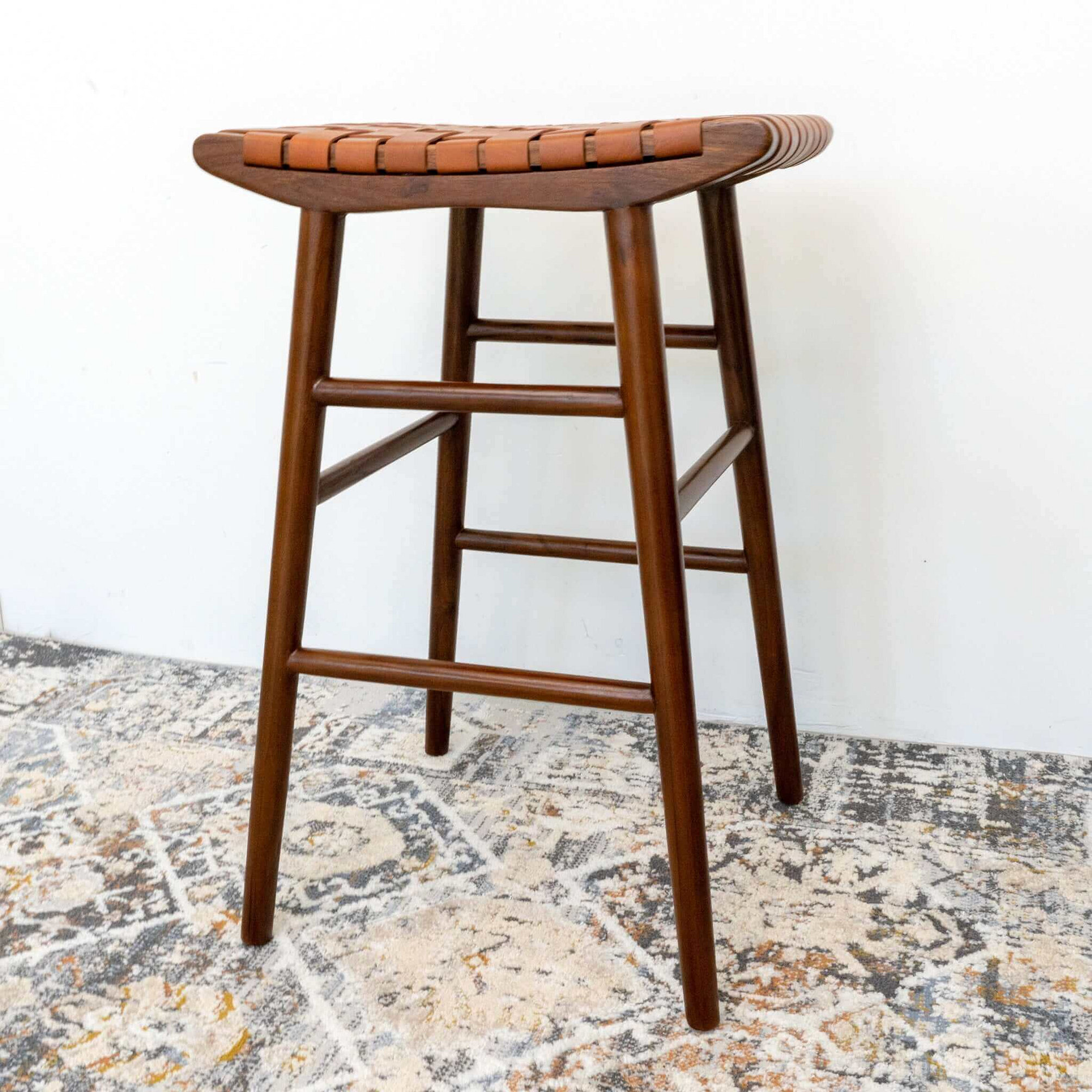 George Oliver 30" Genuine Leather Stool - Wayfair Canada