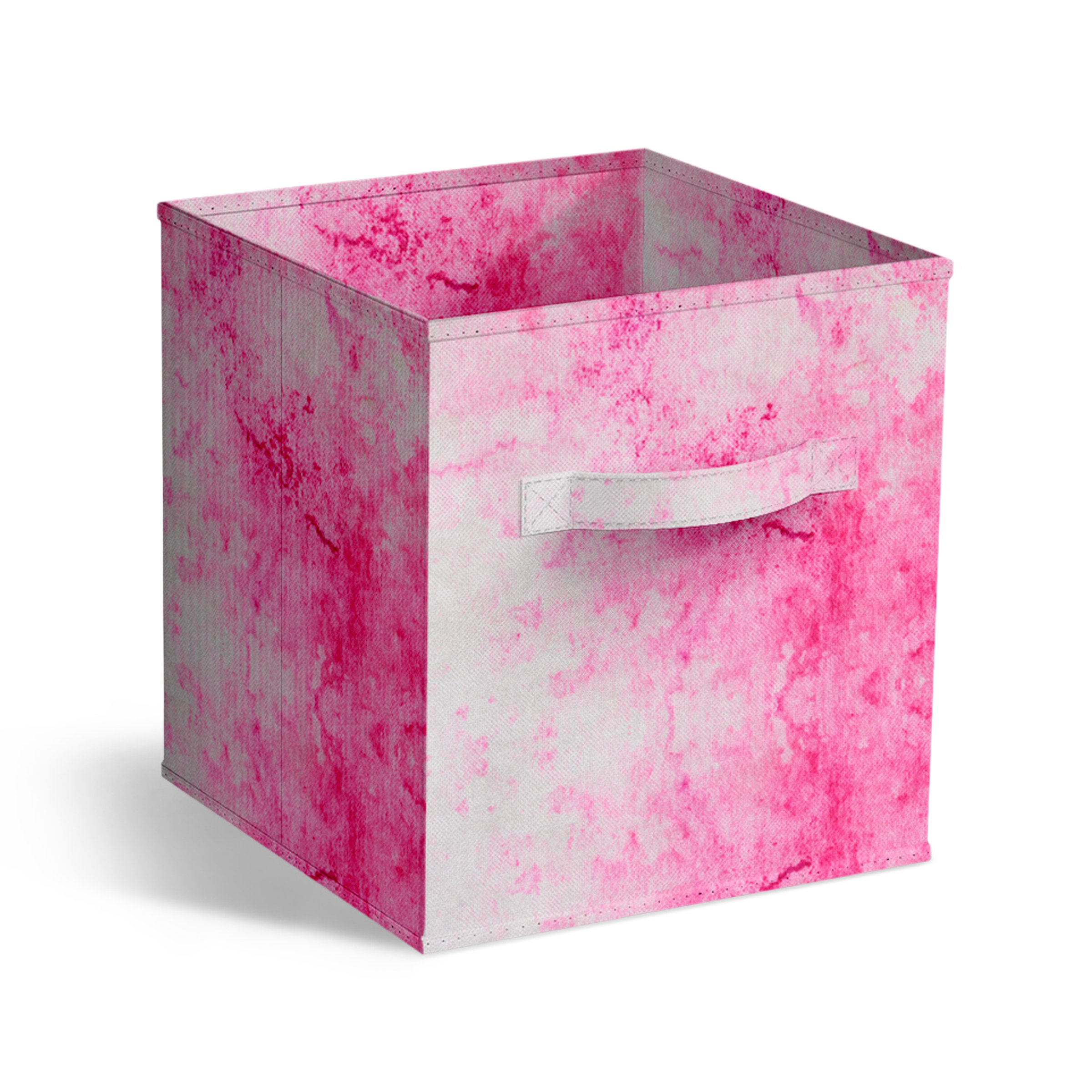 Sorbus 11" Foldable Storage Cubes with Handles in Tie Dye Pink 1 Piece ...