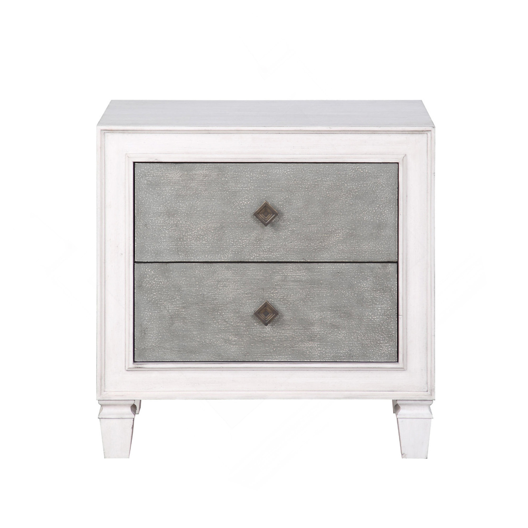 One Allium Way® Two-tone Finish Nightstand with 2 Drawers | Wayfair