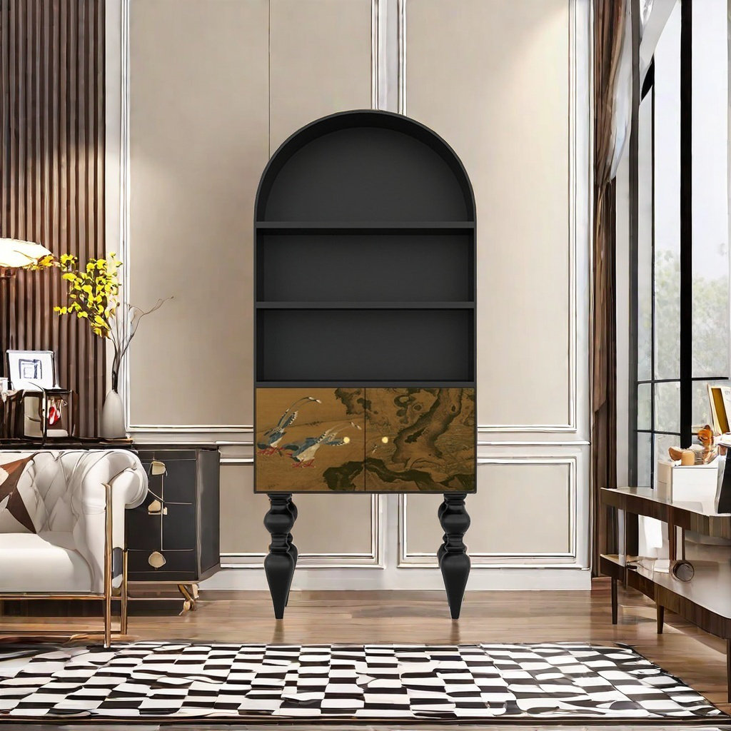 Parttlion New Chinese style mountain bird chart bookcase - Wayfair Canada