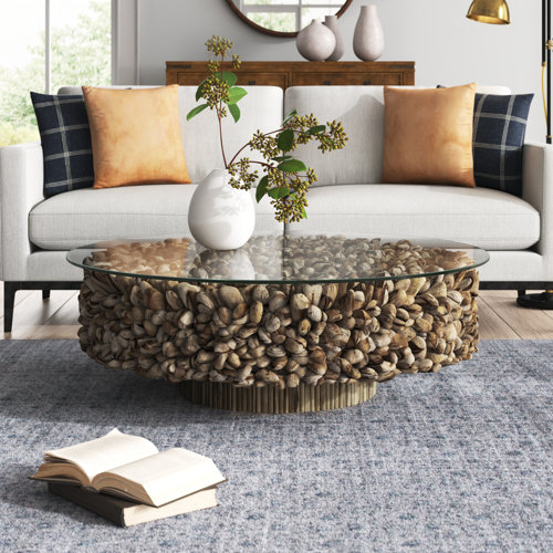 Medium Wood Round Coffee Tables You'll Love | Wayfair