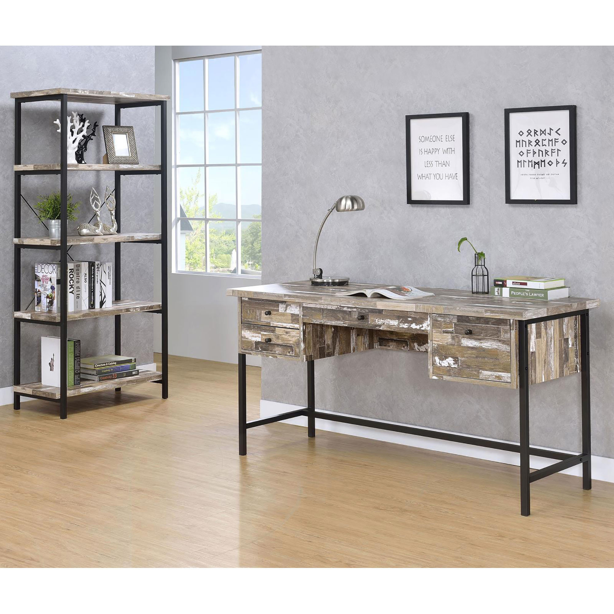 Latitude Run® Salvaged Cabin Drawer Storage Writing Desk | Wayfair