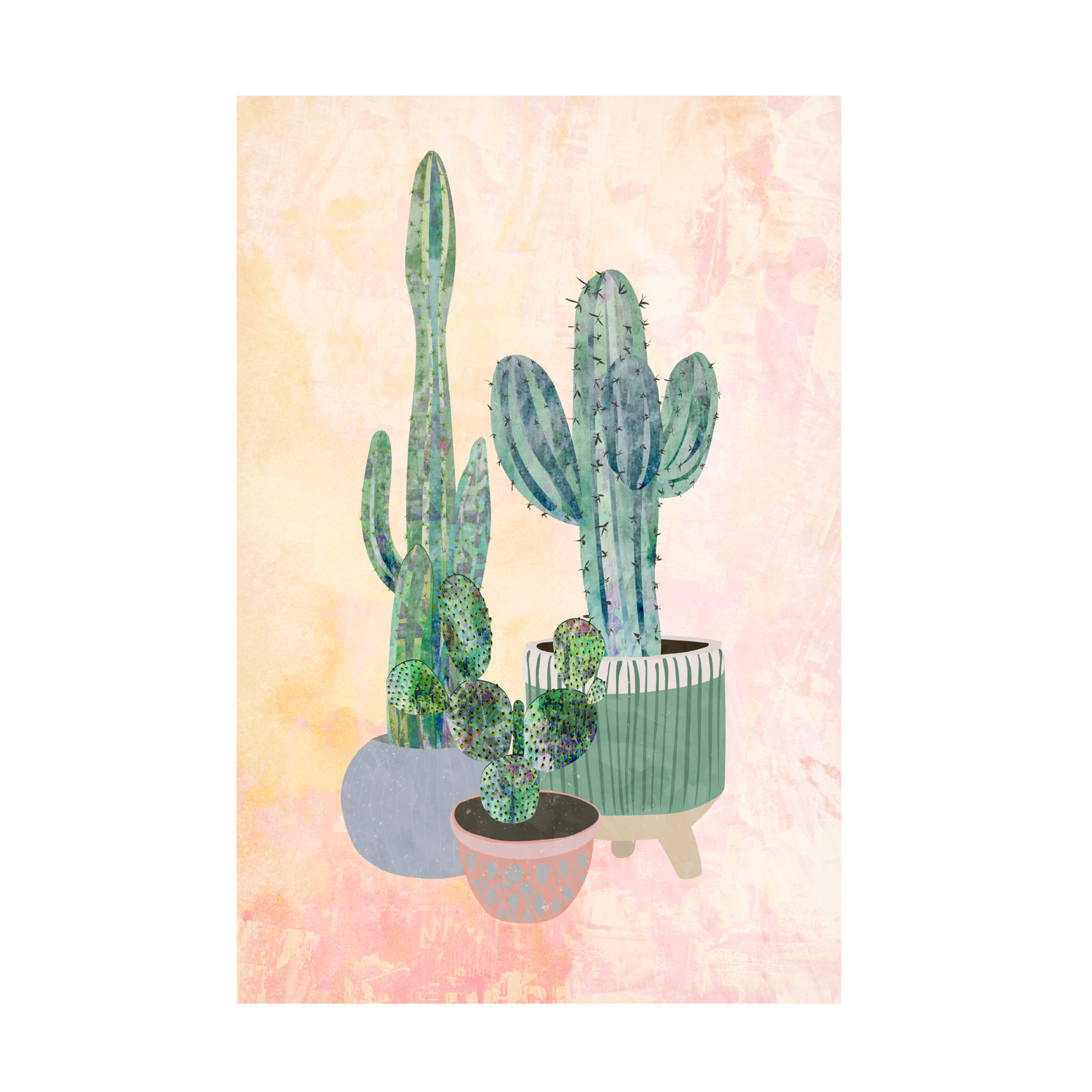 Union Rustic Boho Cactus Trio | Wayfair