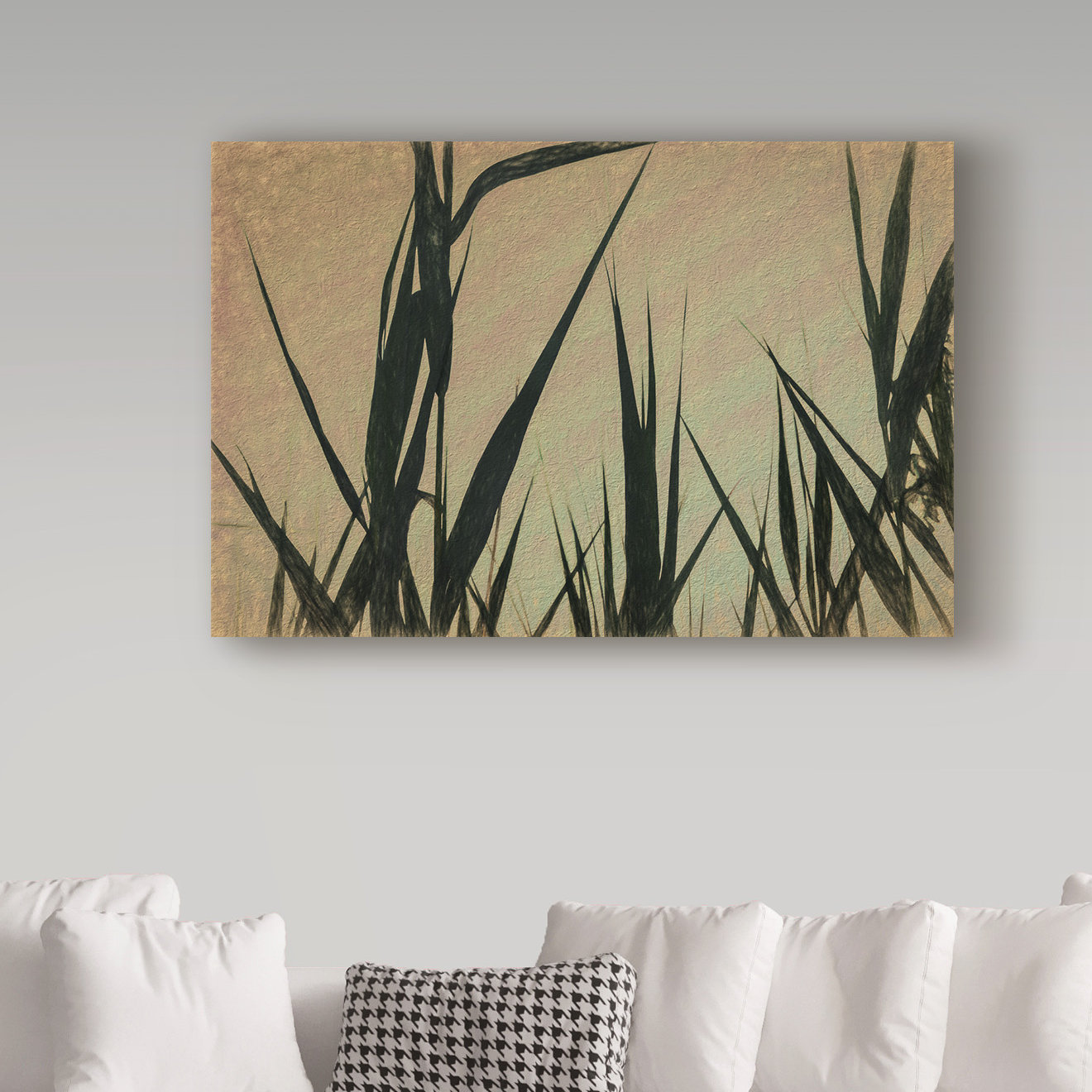 Ebern Designs Molloy 'Corn Stalks At Sunset Pencil Drawing ...