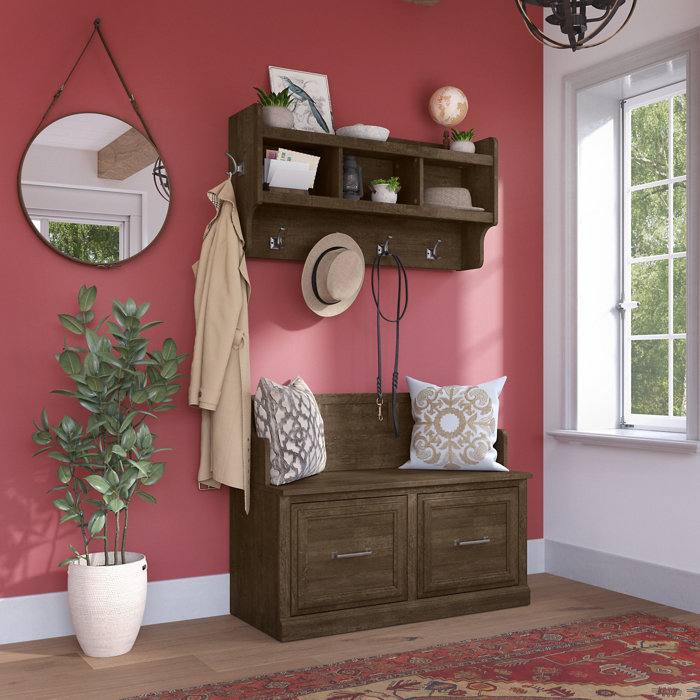 Laurel Foundry Modern Farmhouse Kierra Hall Tree with Shoe Storage ...
