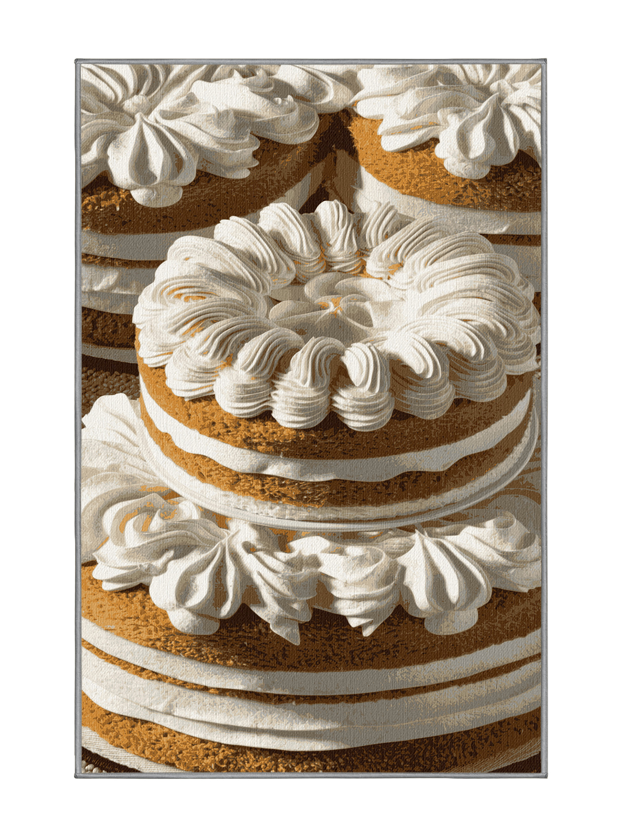 Dakota Fields Washable Vanilla cake Desserts Area Rug | Wayfair