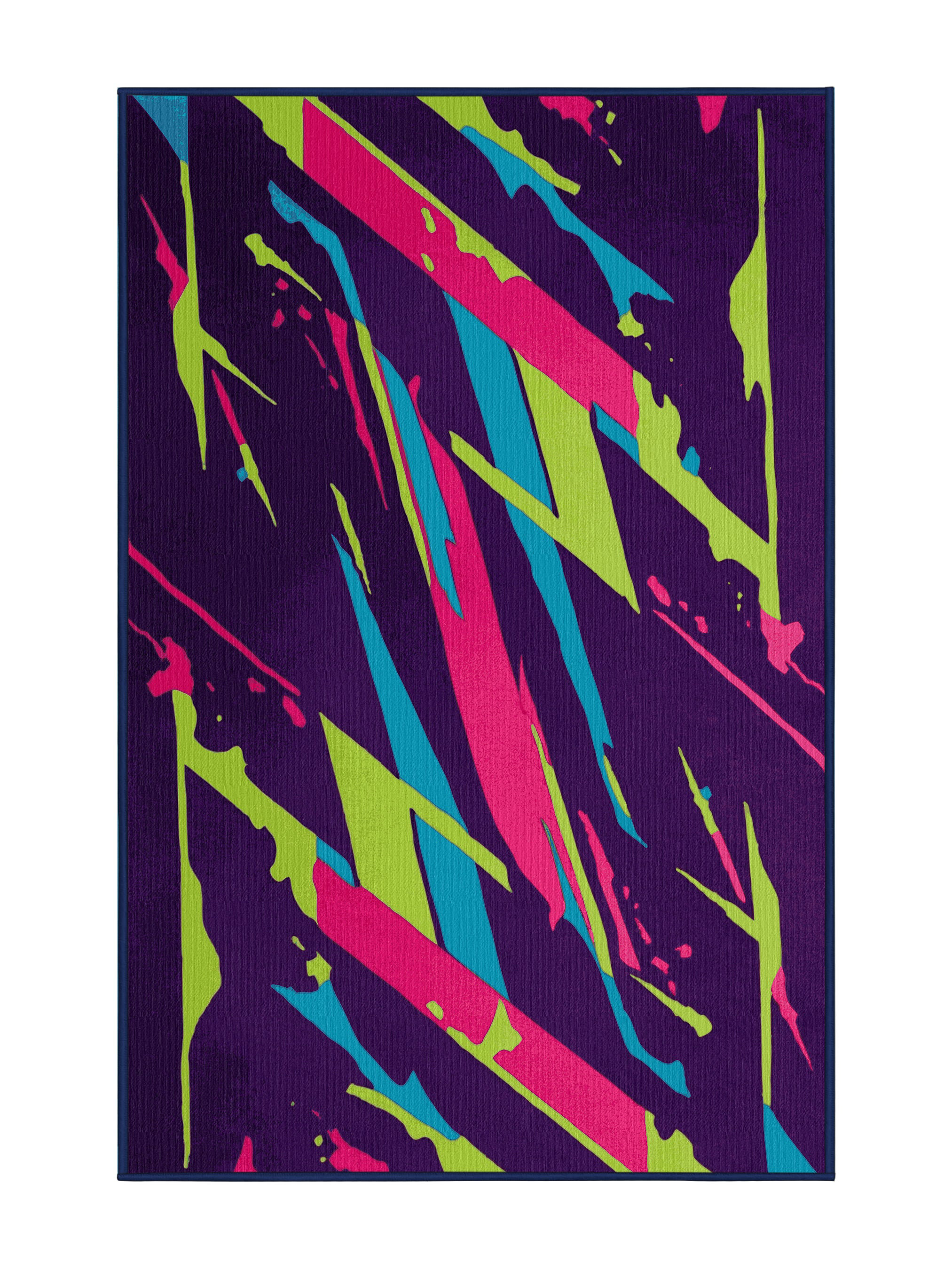 Ivy Bronx Prismatic Blaze Rug | Wayfair