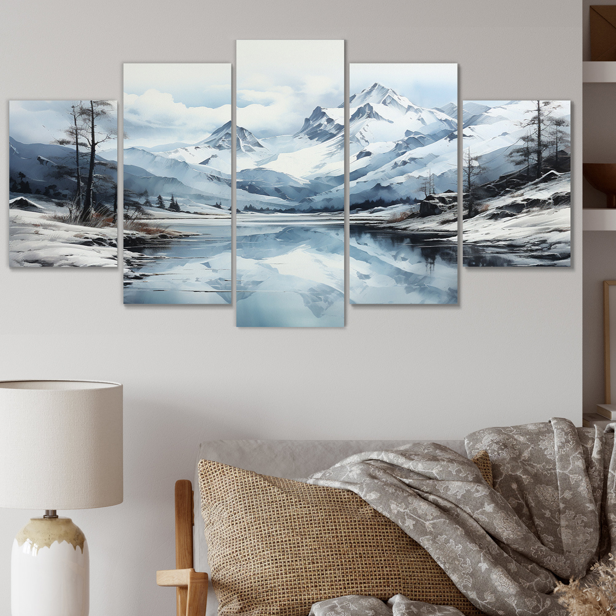 Design Art Alaska Arctic Serenity I - Winter Landscape Canvas Wall Art ...