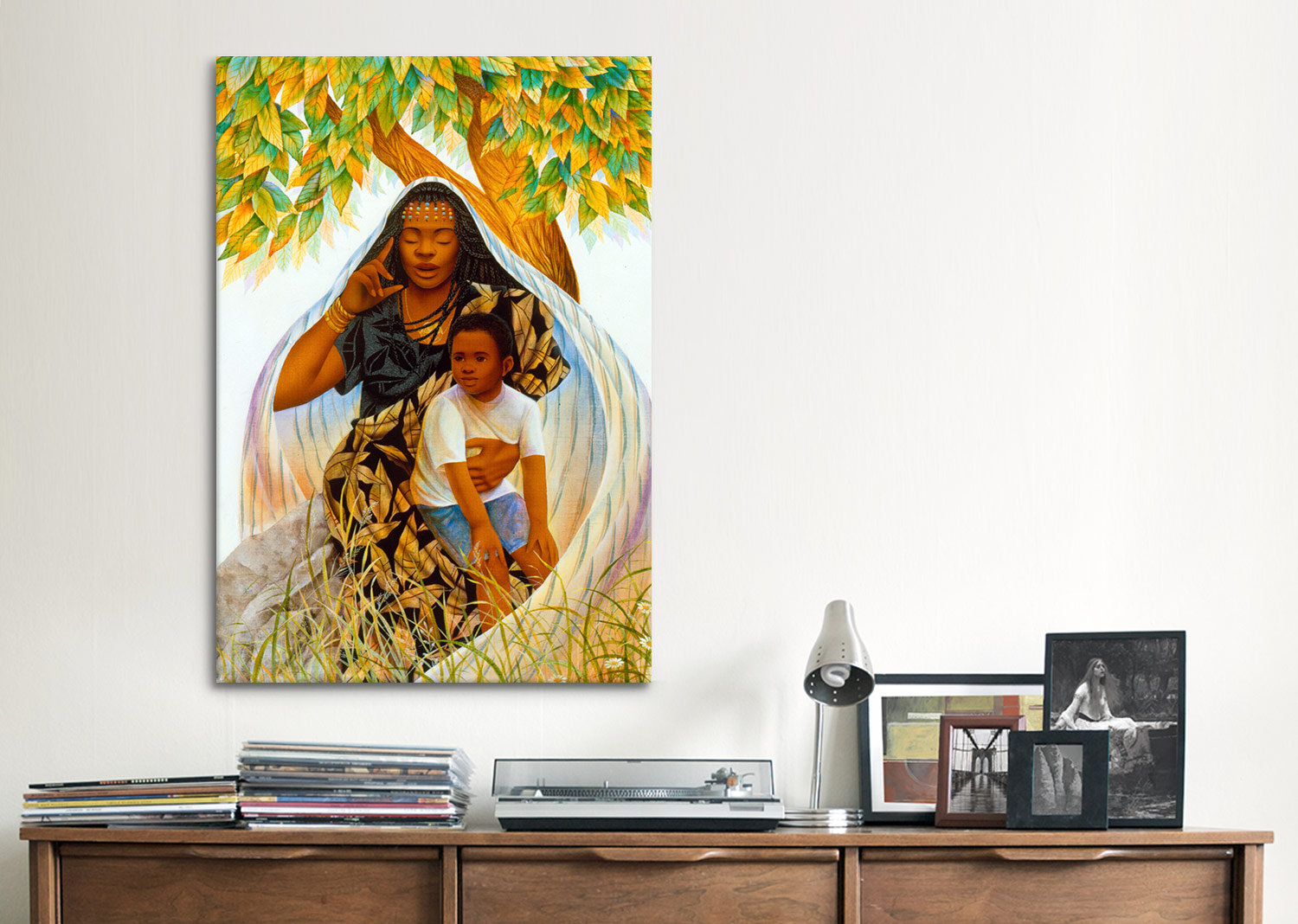 Winston Porter 'Griot (the Storyteller)' by Keith Mallett Painting ...