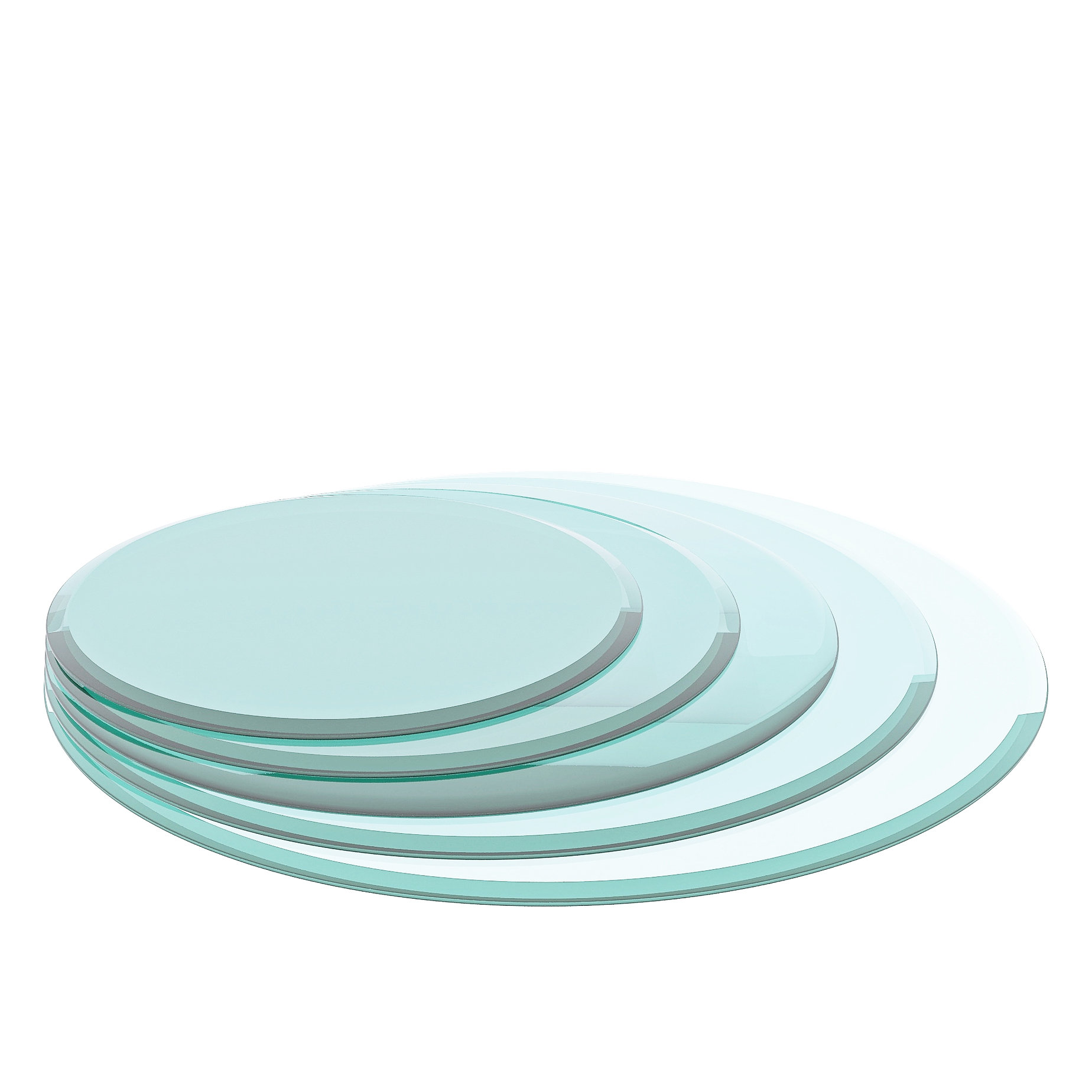 Ebern Designs 32 Inch Round Tempered Glass Table Top With Beautiful ...