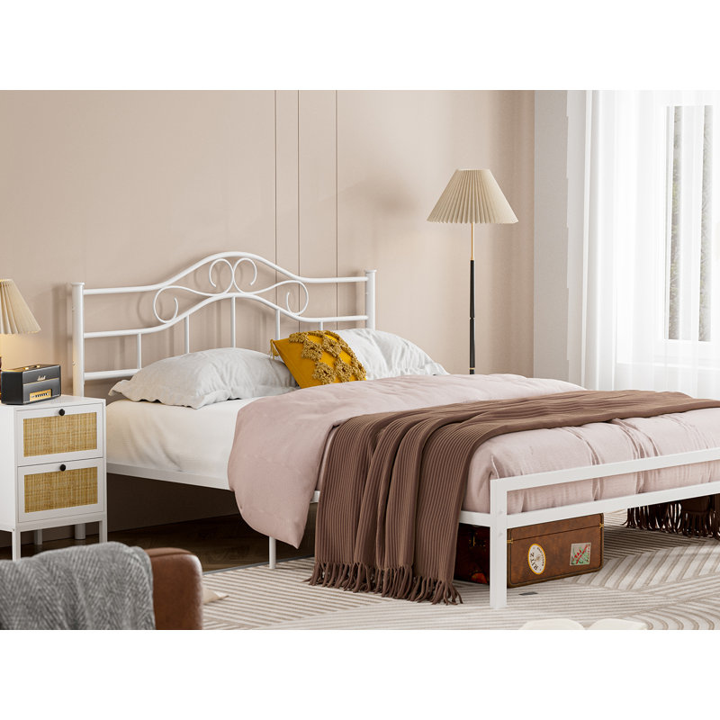 Red Barrel Studio® Anary Metal Headboard, Adjustable Height, Steel ...