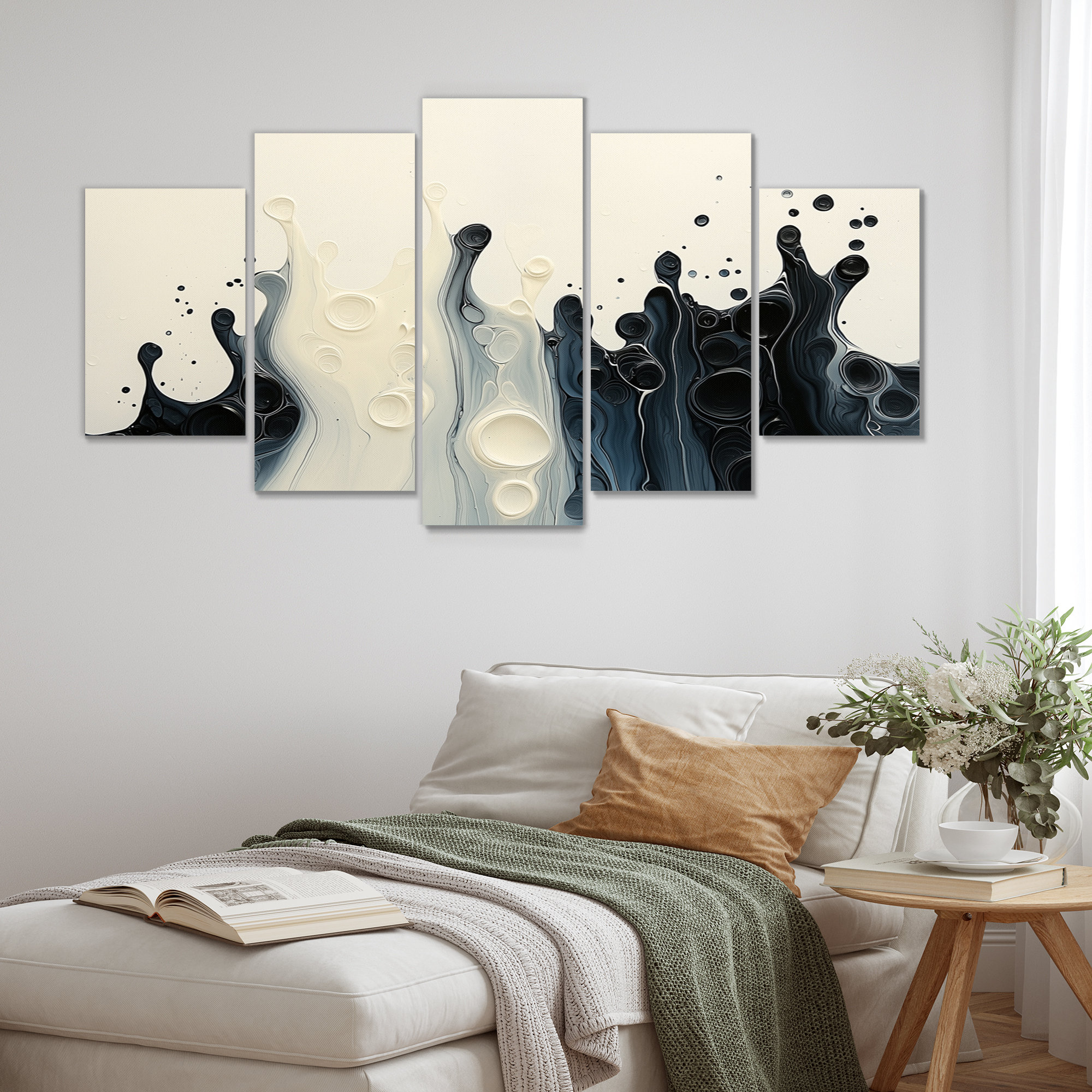 Brayden Studio Drip Painting Wave Rhythmic Splashes Of Serenity - Drip ...