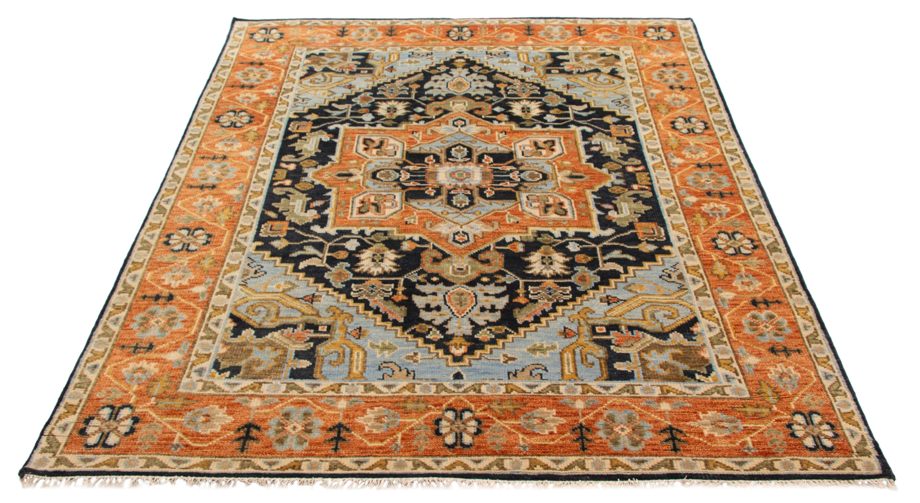 Bloomsbury Market Hand-knotted Jules Serapi Dark Navy Wool Rug 8'1" x ...