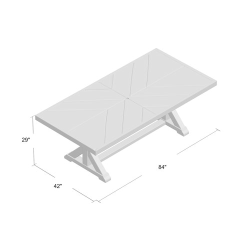 Beachcrest Home Danny Porcelain Outdoor Dining Table & Reviews | Wayfair