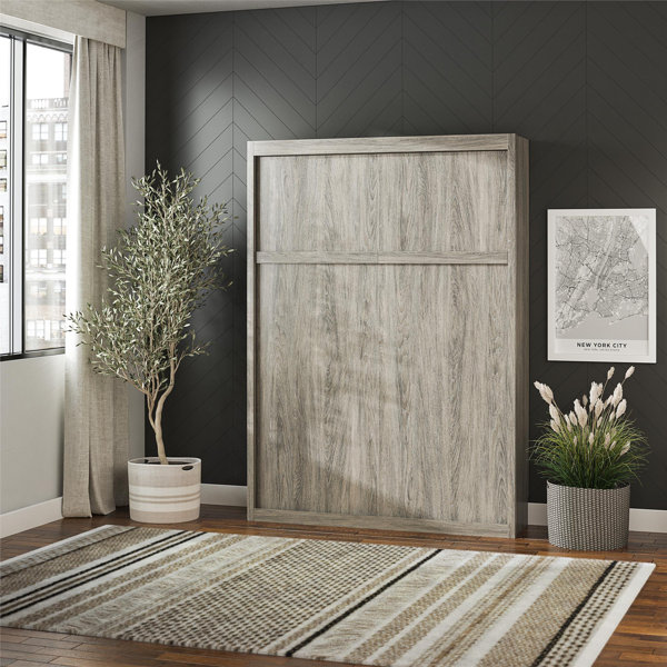 Ameriwood Home Full Wall Bed, Gray Oak | Wayfair