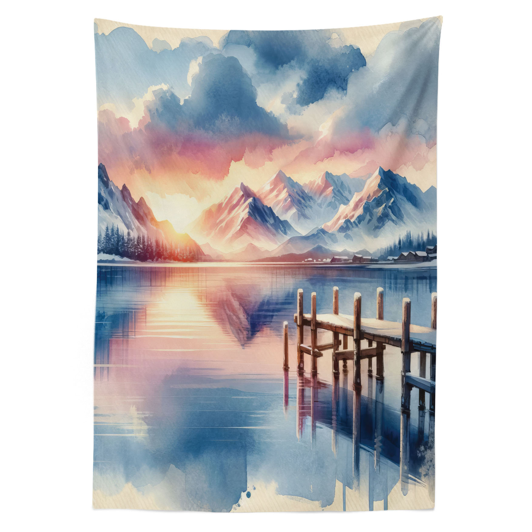 Gracie Oaks Tirtha Rectangle Lake Polyester Tablecloth | Wayfair