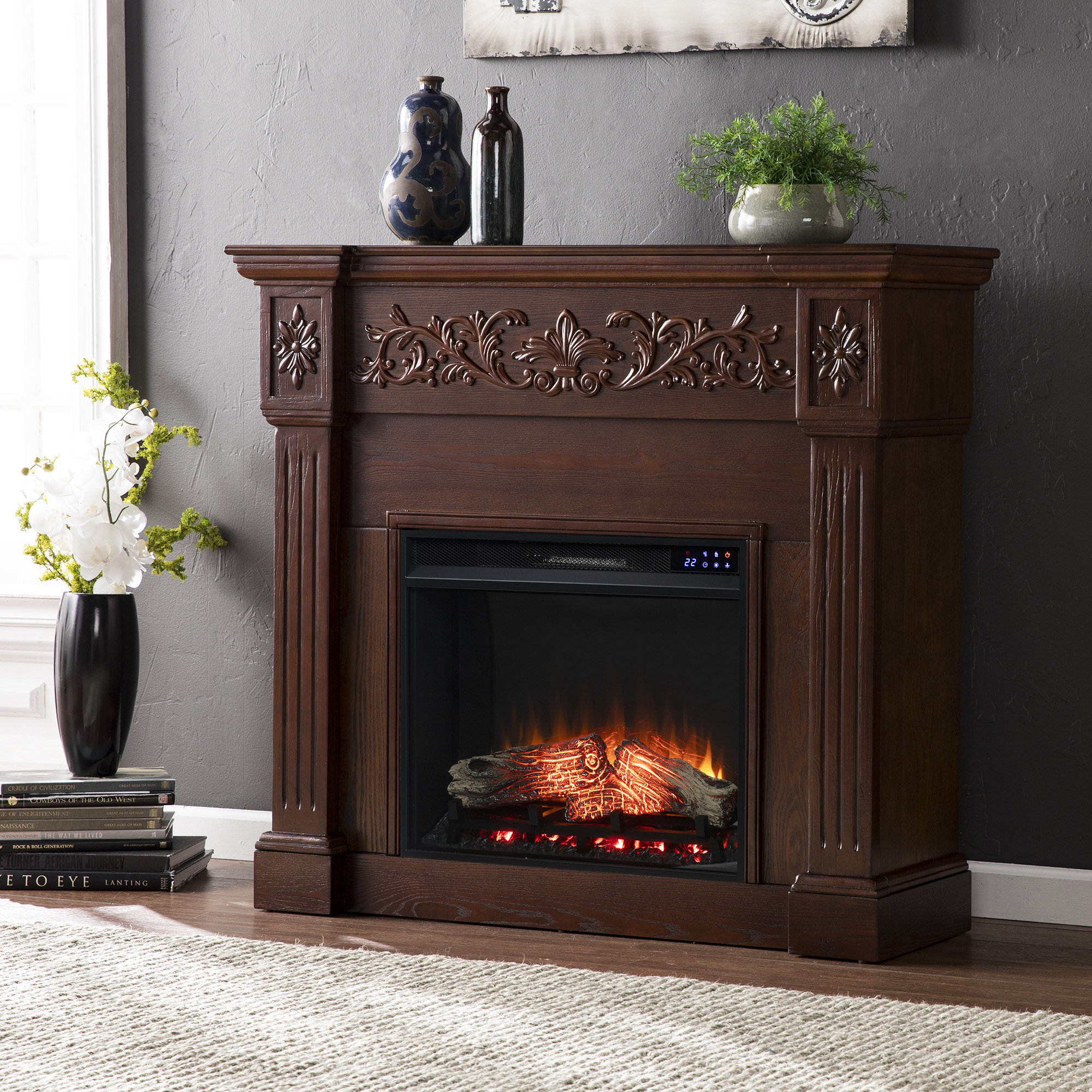 Darby Home Co Norcott Electric Fireplace & Reviews | Wayfair