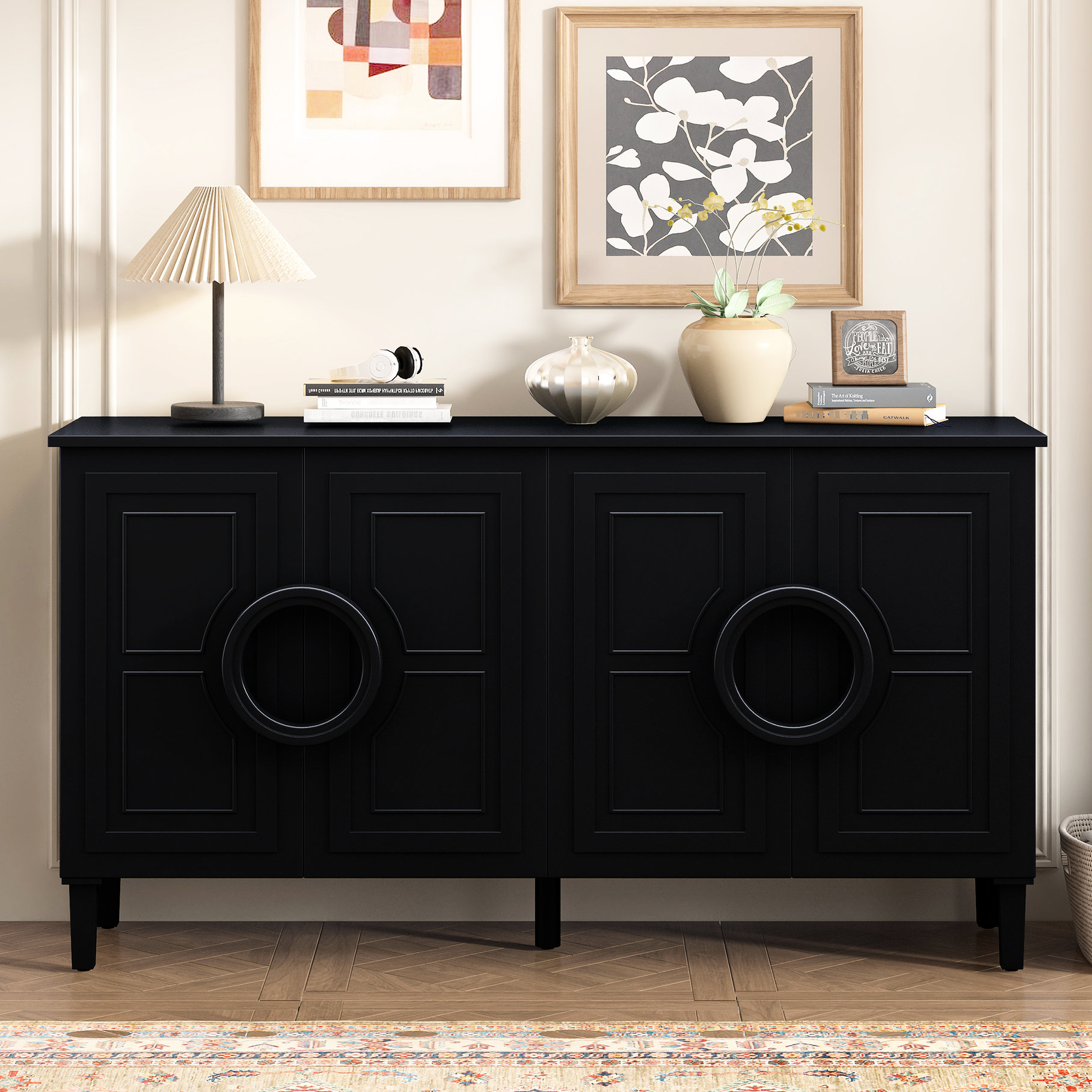 Winston Porter Modern Cabinet With French Elements - Ample Storage For ...