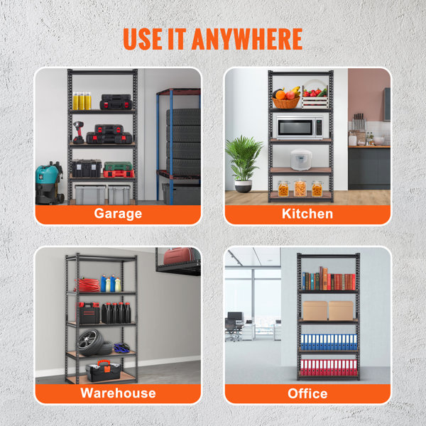 Rebrilliant Mariapaula Steel Height -Adjustable Shelving Unit & Reviews ...