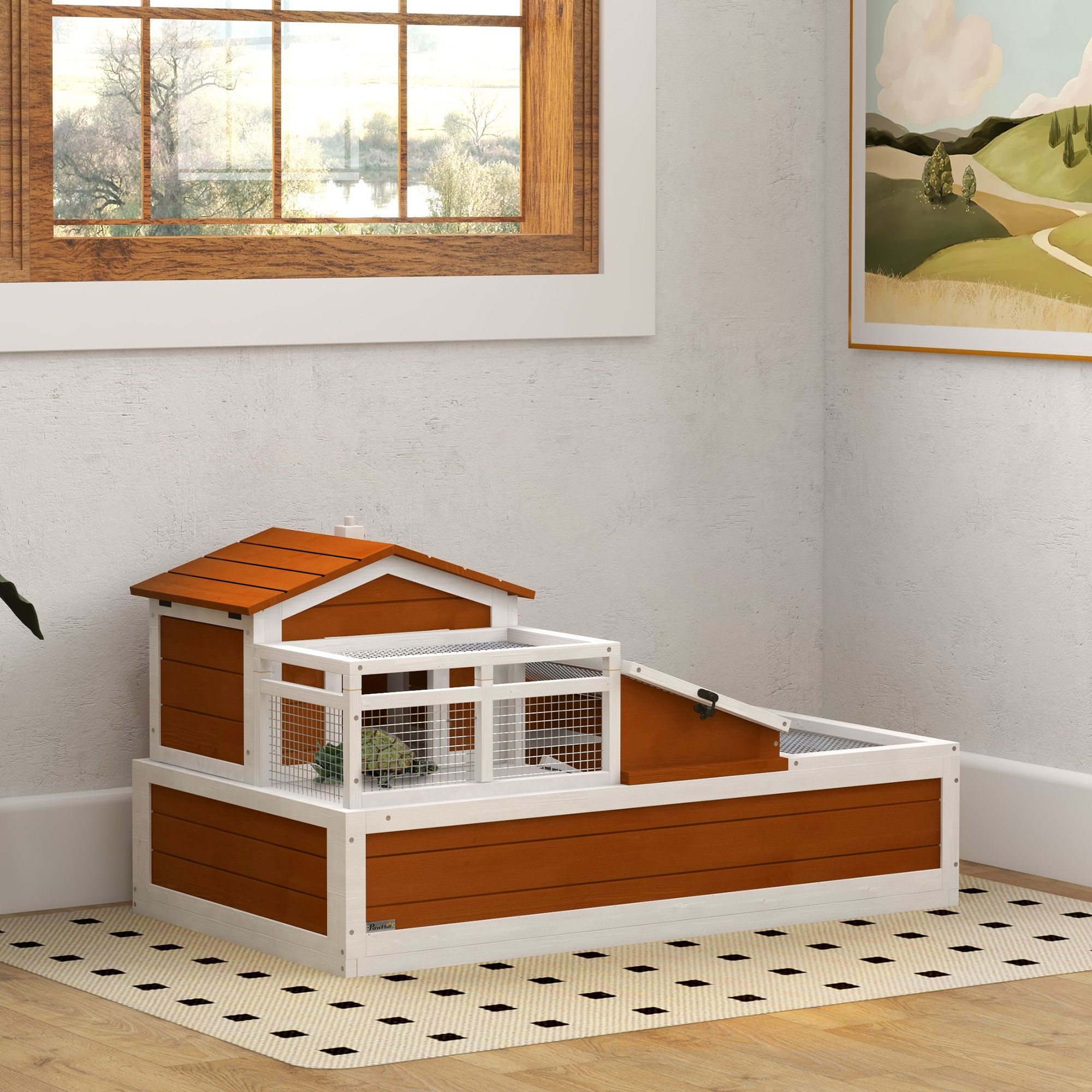 Archie & Oscar™ 3-Room Tortoise House Habitat With Balcony & 2 Stories ...