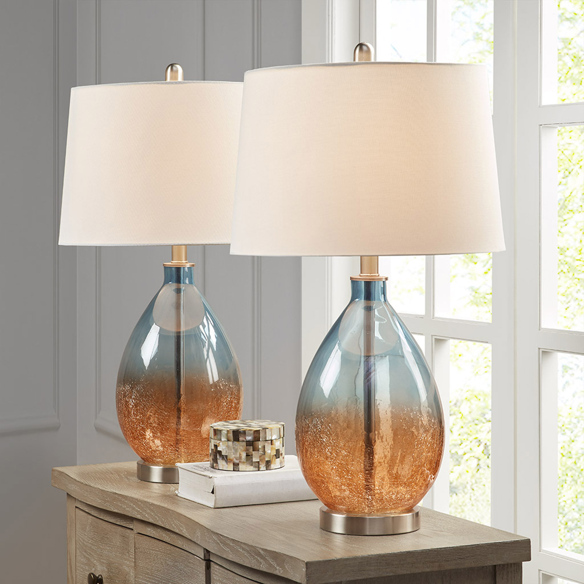 Everly Quinn Cortina Ombre Glass Table Lamp, Set Of 2 - Wayfair Canada