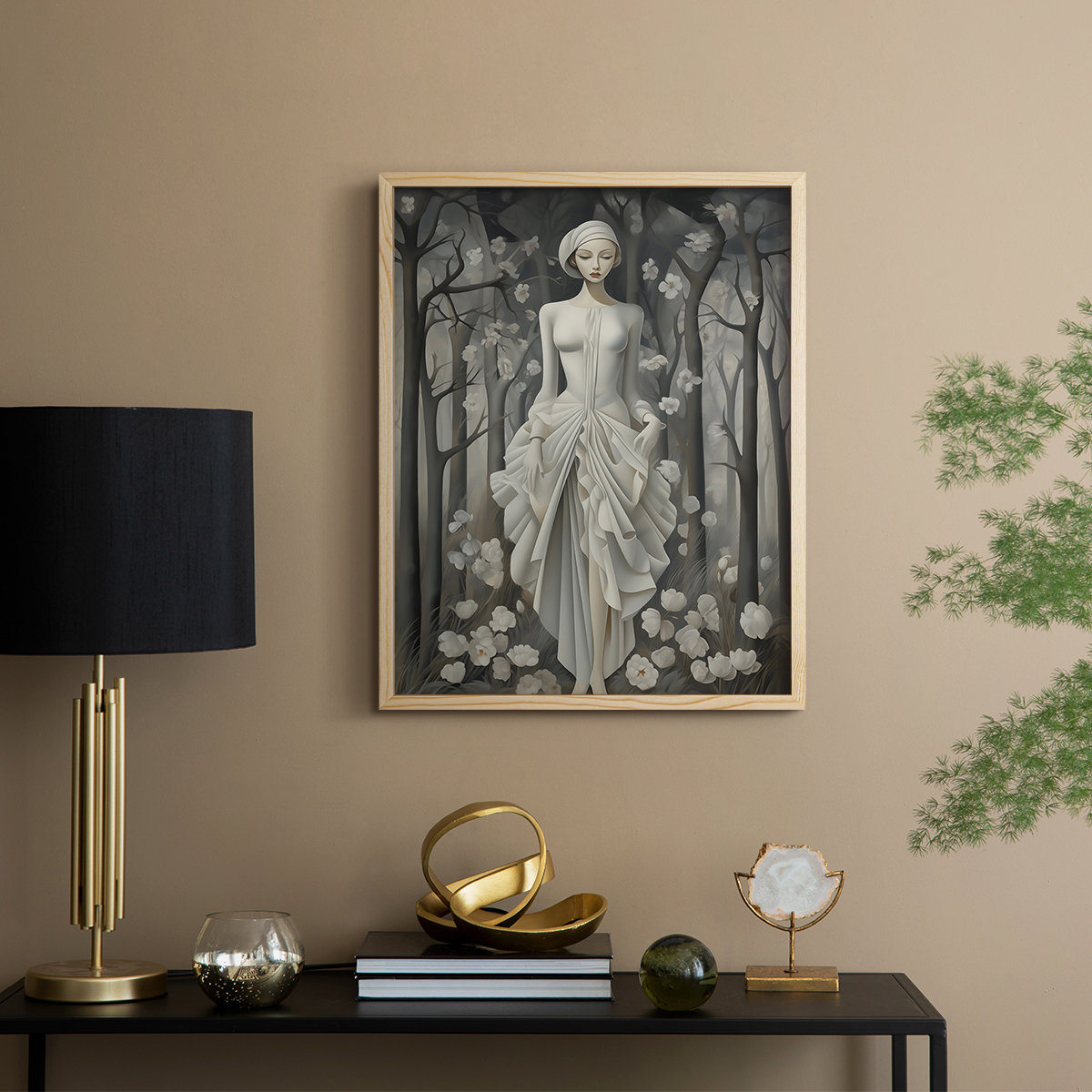 Charlton Home® WOMEN Series DLXXXII Framed Print - Solid Wood | Wayfair