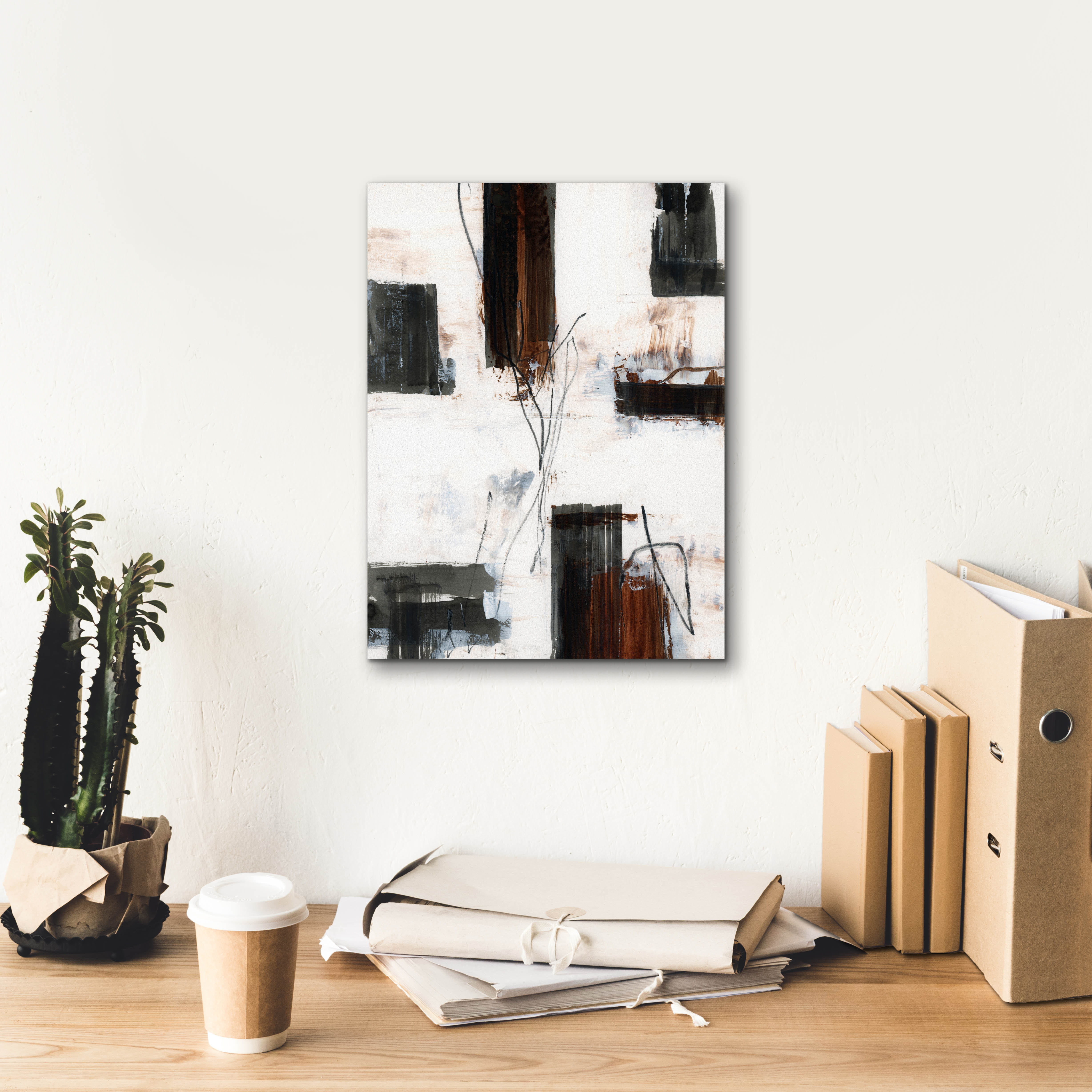 Wrought Studio™ 'Mocha And Black 2' by Cartissi Canvas Wall Art | Wayfair