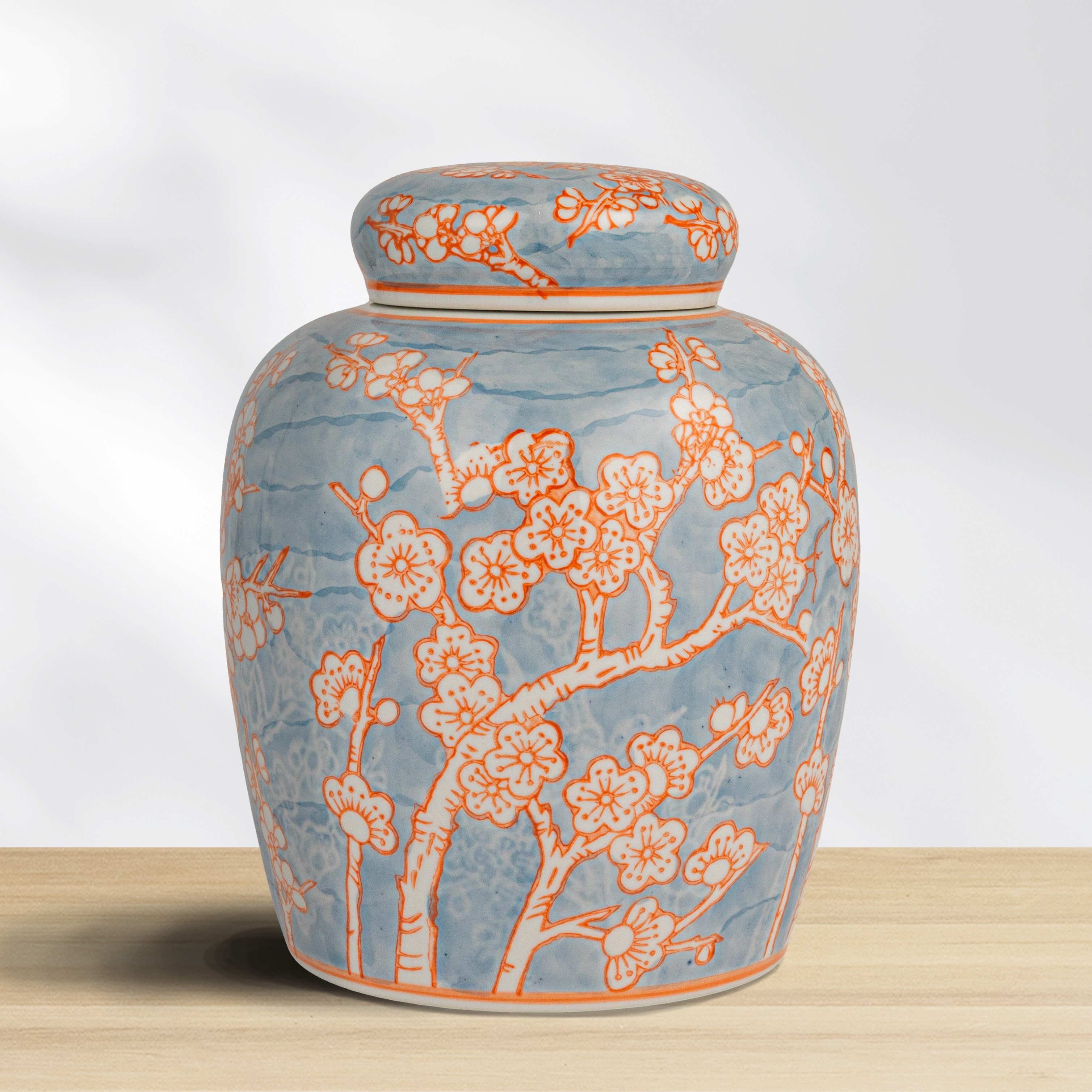 Lark Manor™ Earlston Chadwicks Blue/White Ceramic Jar | Wayfair