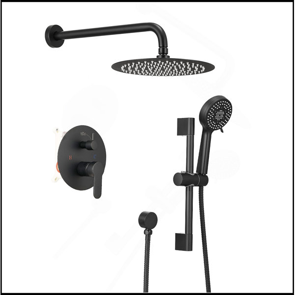 KUNMINGZHUHE 10-Inch Shower System, Slide Bar Shower Faucets Sets ...
