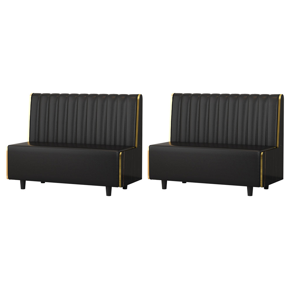 Visual card holder Light Luxury Vintage Cafe Restaurant Benches Faux ...