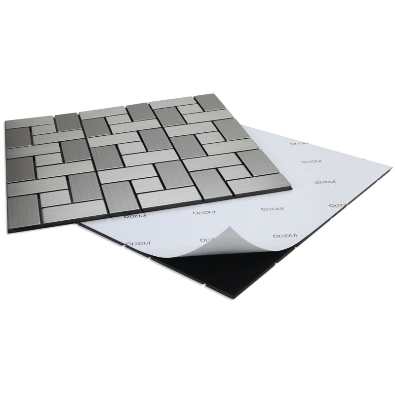 Speed tiles 11.3'' W x 11.3'' L Metal Peel and Stick Mosaic Tile ...