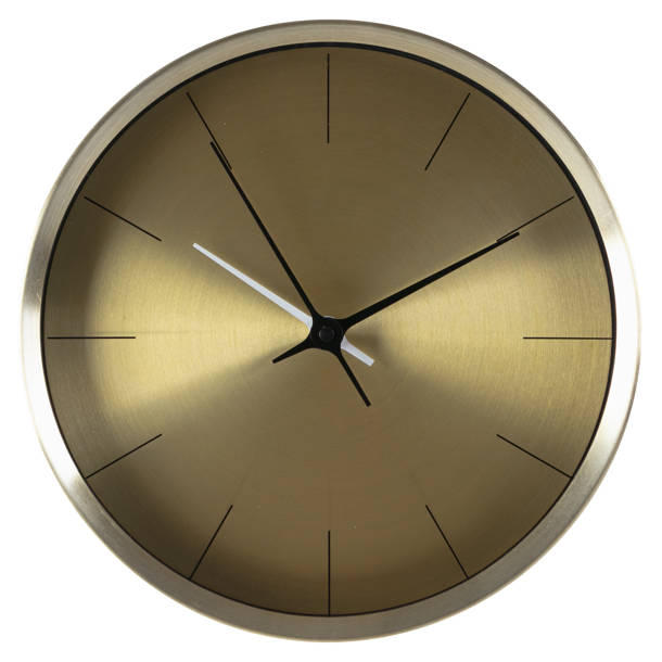 Mercer41 Analog Metal Quartz Tabletop Clock in Gold | Wayfair