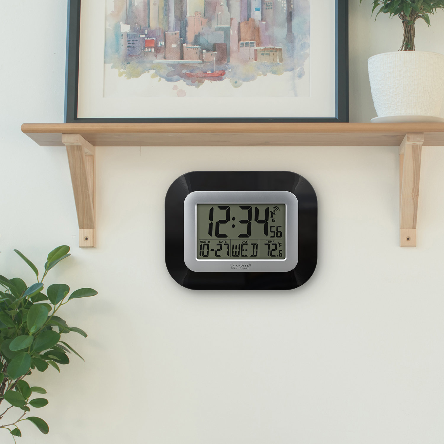 La Crosse Technology Atomic Digital Wall Clock | Wayfair