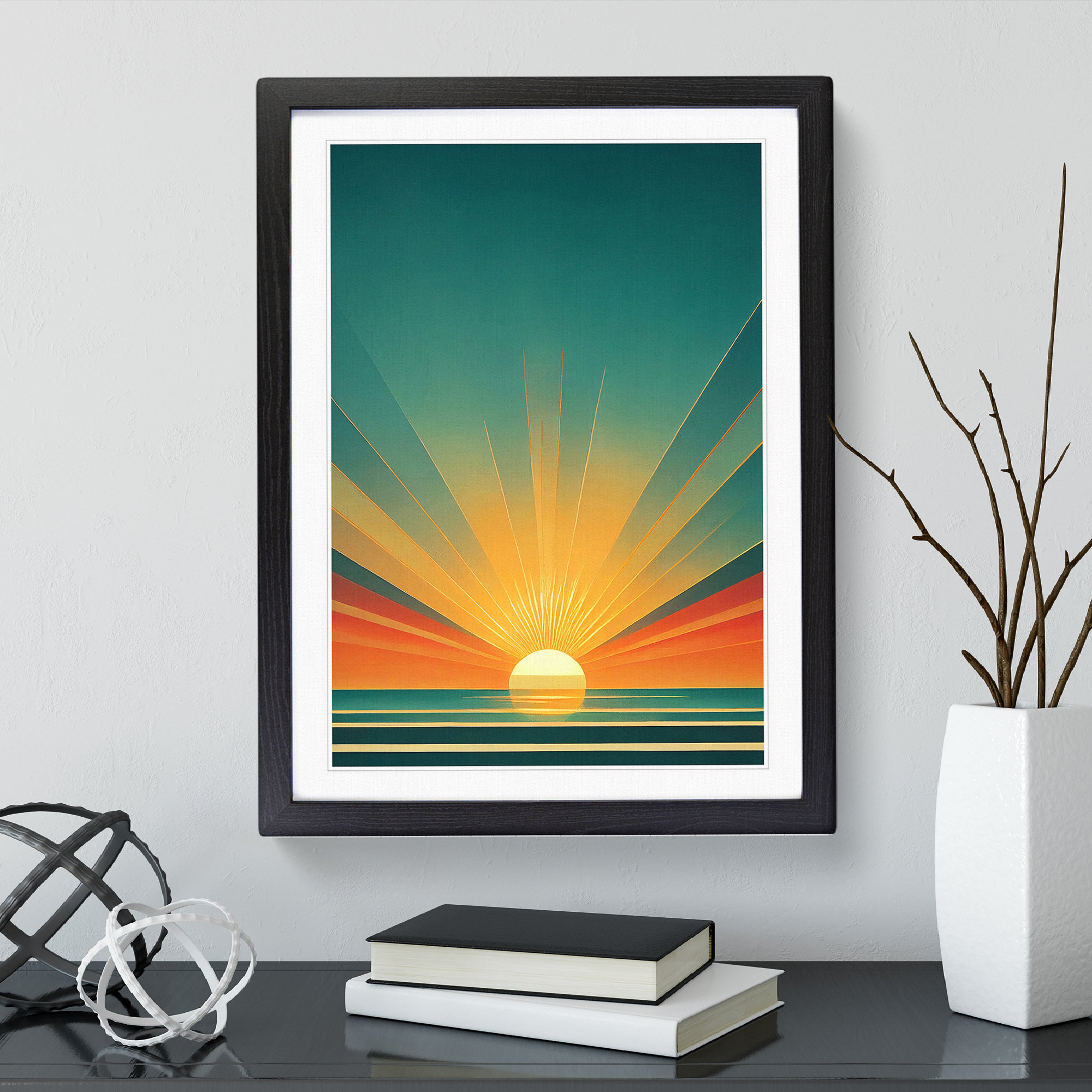 House of Hampton A Gorgeous Abstract Sunset | Wayfair.co.uk