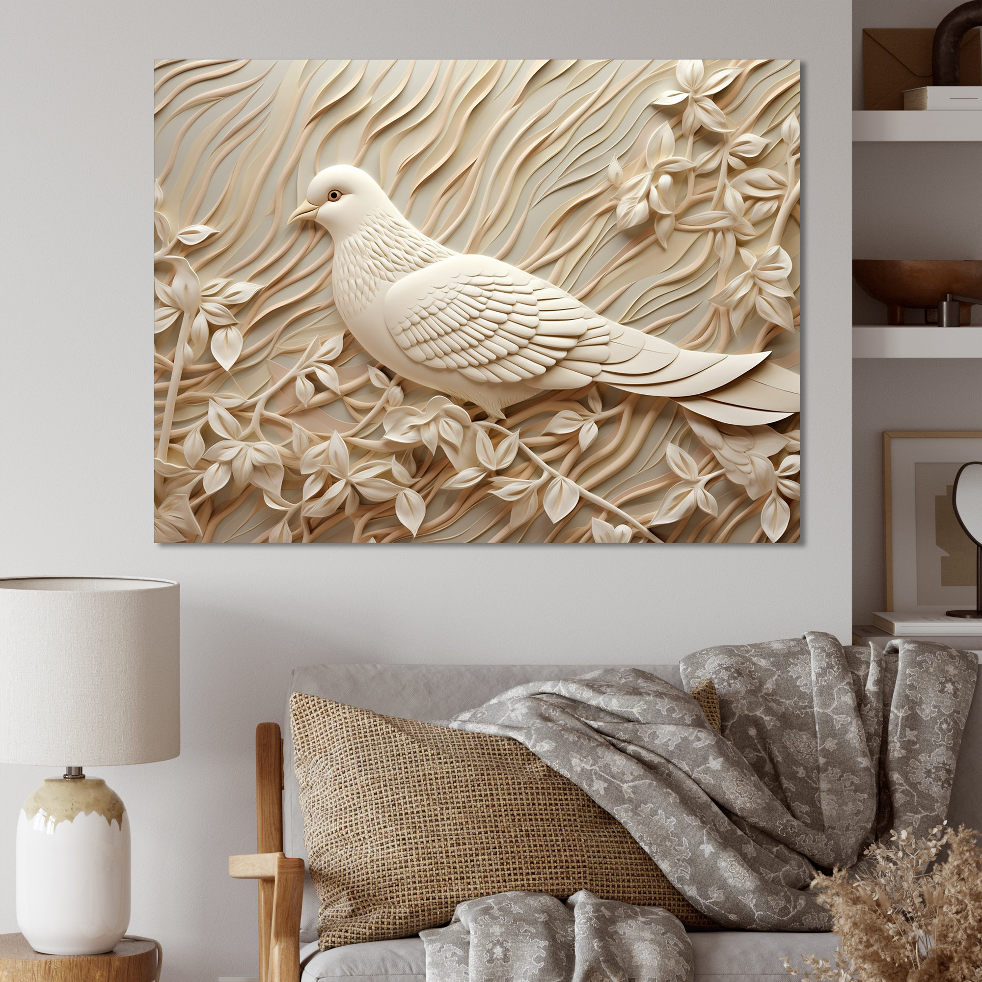 Winston Porter Dove Ivory Innocence I On Canvas Print | Wayfair