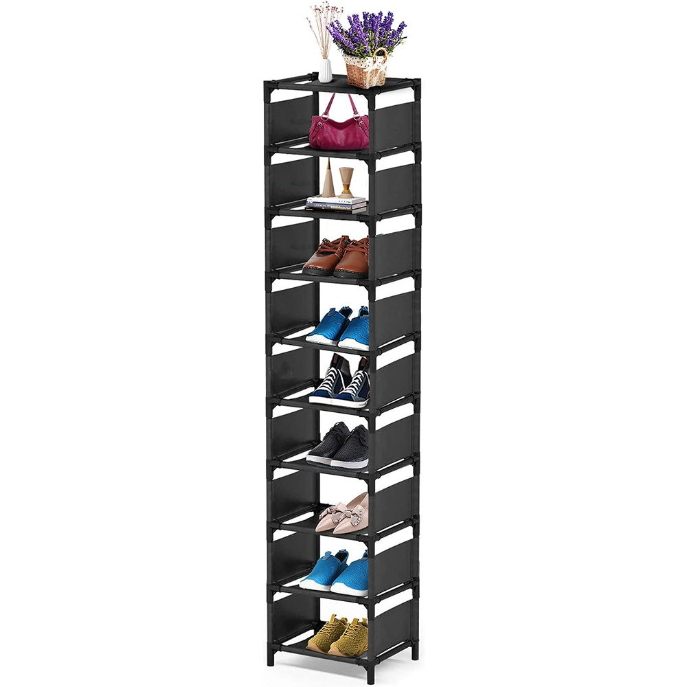 Rebrilliant 10 Tiers Shoe Rack, Space Saving Shoe Shelf Organizer, Tall ...
