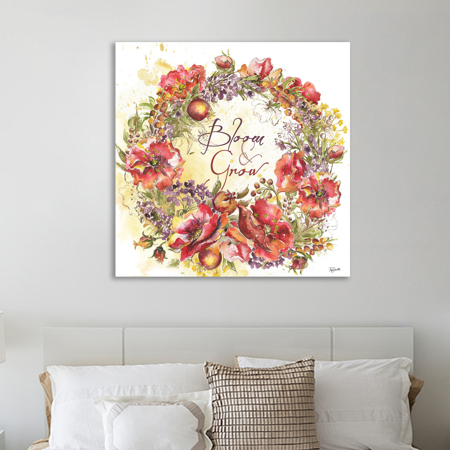 Jaxson Rea 'Poppy Meadow Wreath' by Tre Sorelle Studios Graphic Art on ...