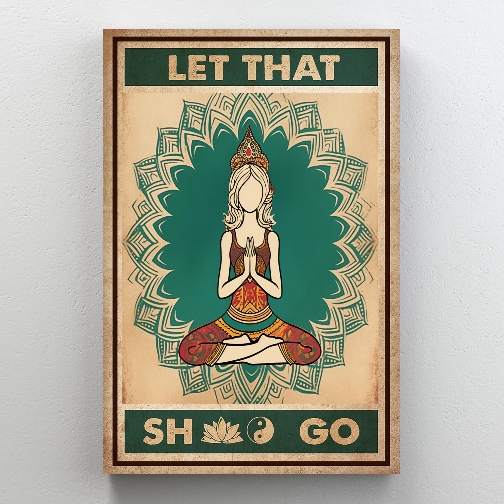 Trinx Yoga Let That Shoo Go - 1 Piece Rectangle Graphic Art Print On ...