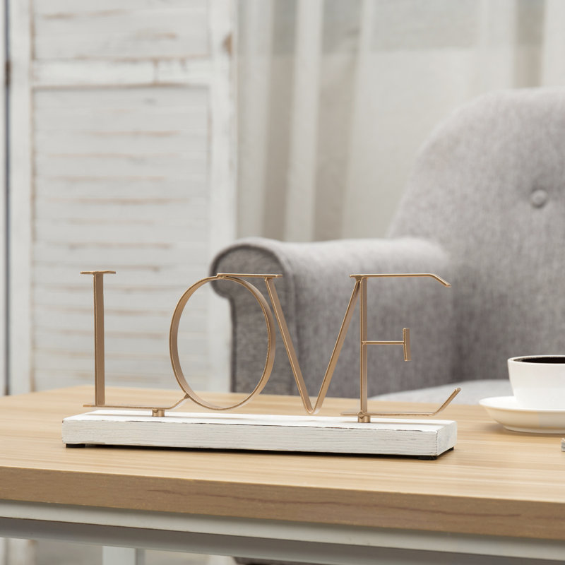 Everly Quinn Valentines Decorative Love Letter Block | Wayfair