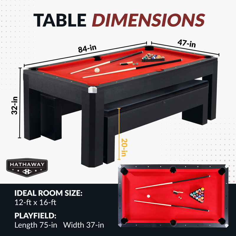 pool dining table dimensions