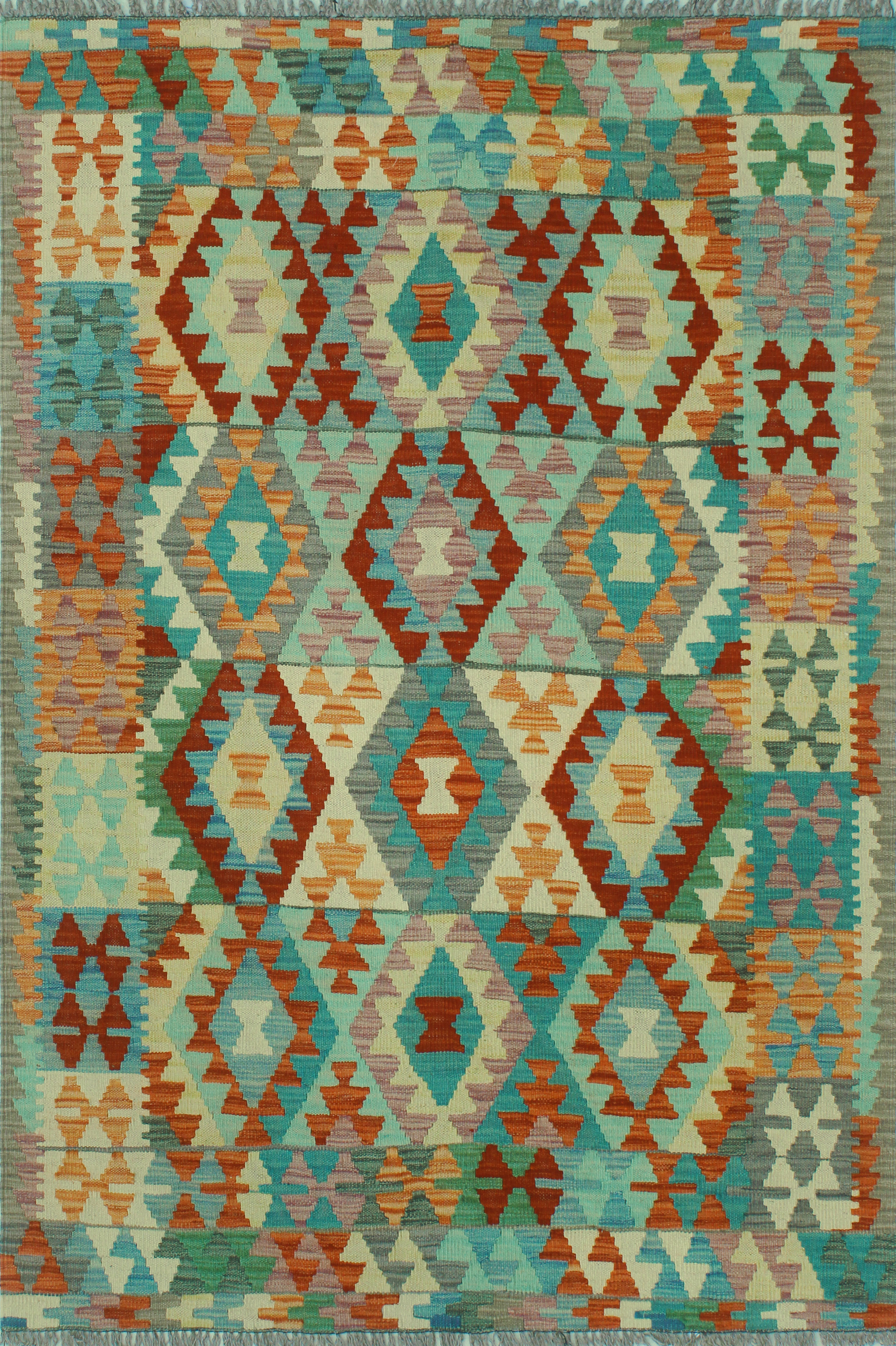 Union Rustic Bousson Kilim Askhat Rust Rug | Wayfair