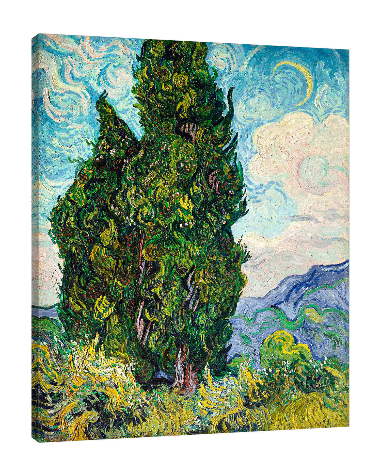 Jaxson Rea Cypresses by Vincent Van Gogh - Wrapped Canvas Print | Wayfair