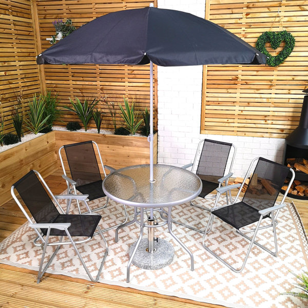 Dakota Fields Chabak Round 4 - Person 79cm Long Dining Set | Wayfair.co.uk