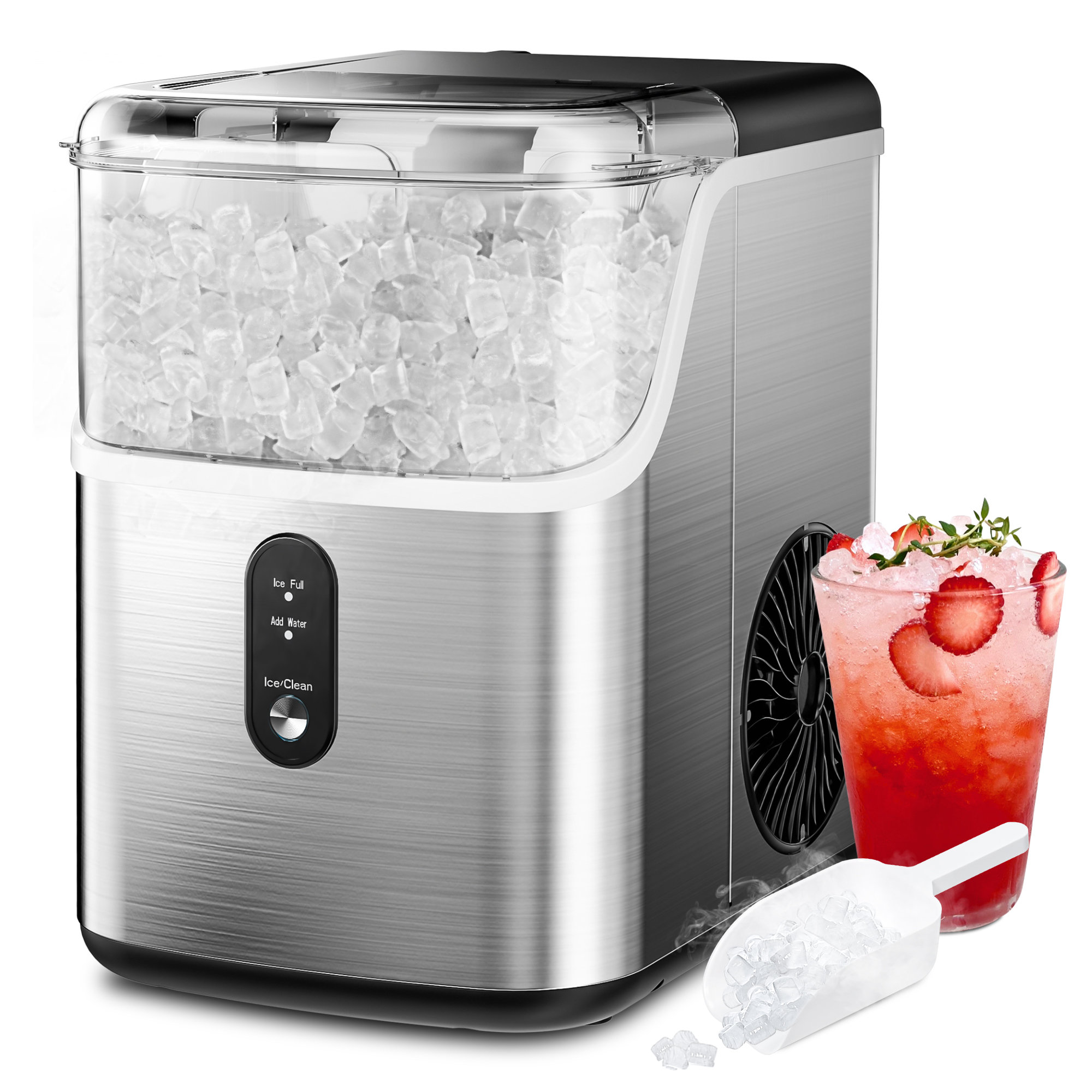 Simzlife 35 Lb. Daily Production Nugget Clear Ice Ice Maker "& Reviews ...