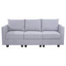 Ebern Designs Loret Modular Sectional 3 Seater Linen Sofa with Storage ...