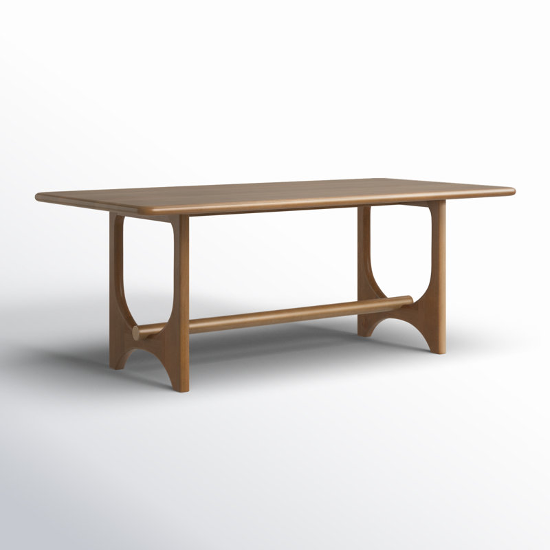 AllModern Dawna 78" Solid Wood Trestle Dining Table | Wayfair