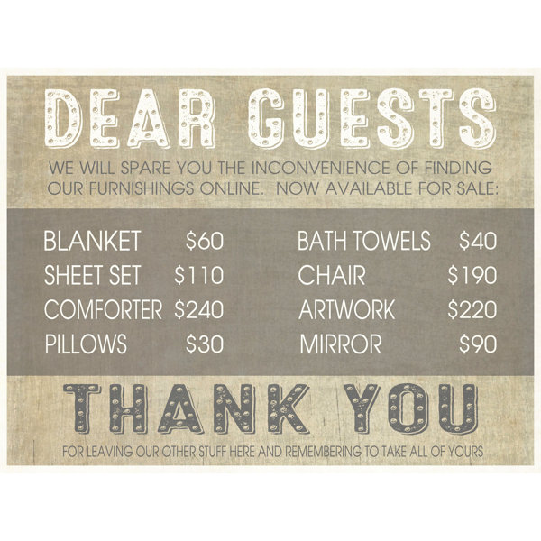 Trinx Guest Room Amenities by Graffitee Studios - Wrapped Canvas ...
